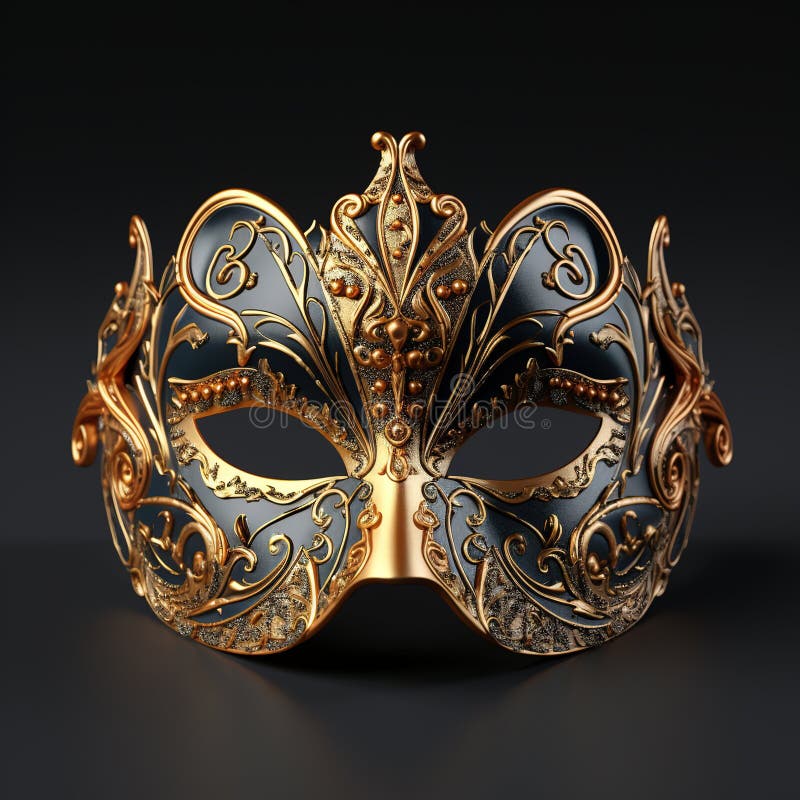 Elegant Masquarade Venetian Mask. Carnivale Mask Stock Illustration ...