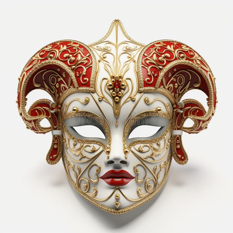 Elegant Masquarade Venetian Mask. Carnivale Mask Stock Illustration ...