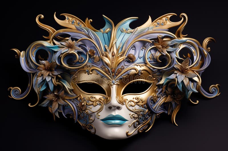 Elegant Masquarade Venetian Mask. Carnivale Mask Stock Illustration ...