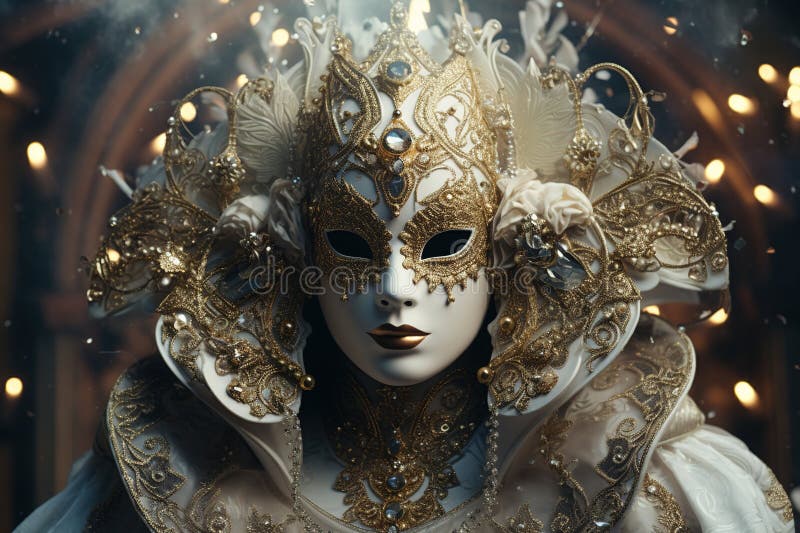 Elegant Masquarade Venetian Mask. Carnivale Mask Stock Illustration ...