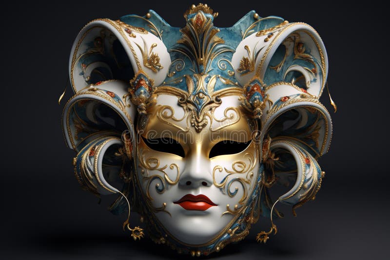 Elegant Masquarade Venetian Mask. Carnivale Mask Stock Illustration ...