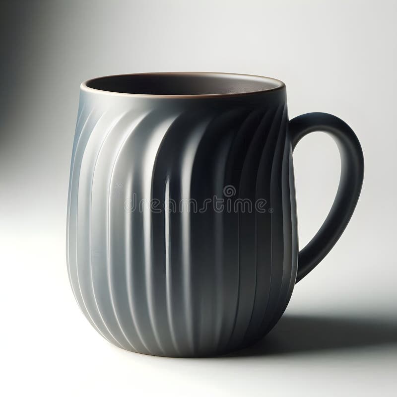 Elegant Matte Coffee Mug with Smooth Ceramic Texture on White ...