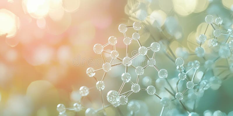 Elegant Medical Conference Backdrop with Modern Molecule Network ...