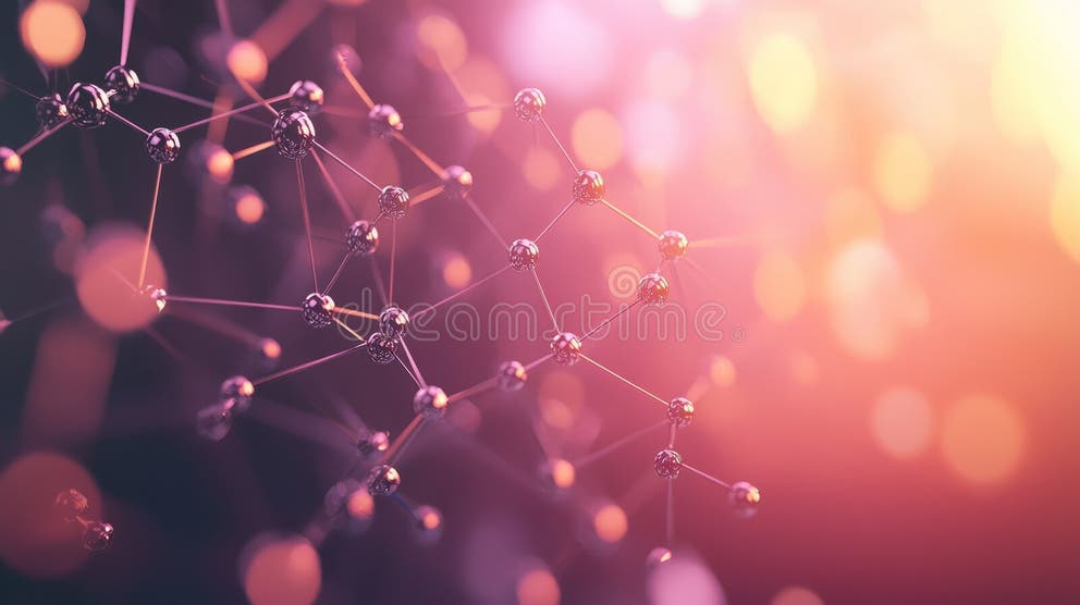 Elegant Medical Conference Backdrop with Modern Molecule Network ...