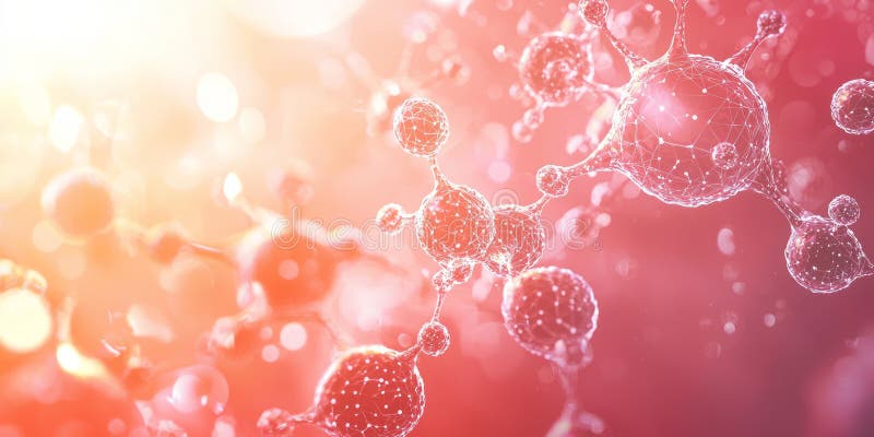 Elegant Medical Conference Backdrop with Modern Molecule Network ...