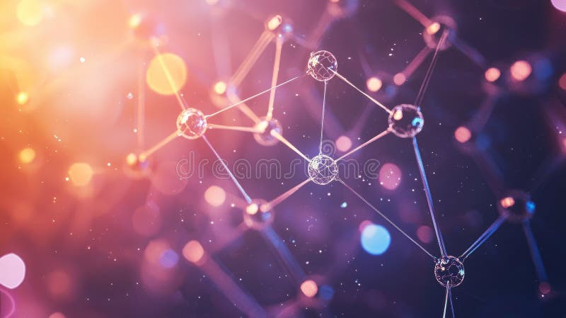 Elegant Medical Conference Backdrop with Modern Molecule Network ...