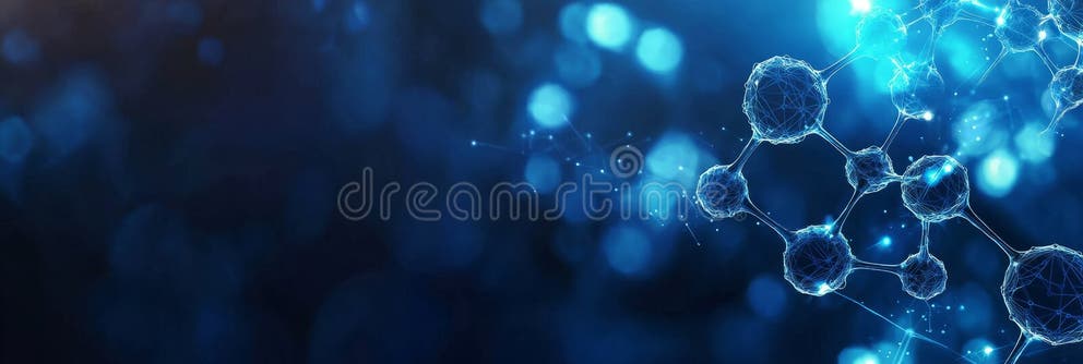 Elegant Medical Conference Backdrop with Modern Molecule Network ...