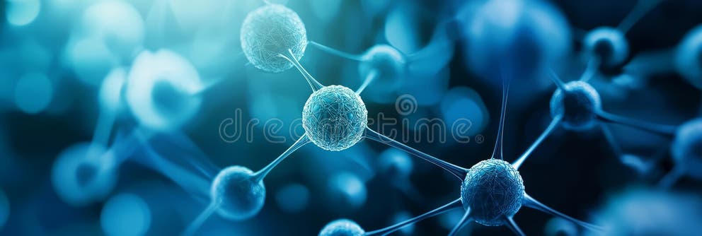 Elegant Medical Conference Backdrop with Modern Molecule Network ...
