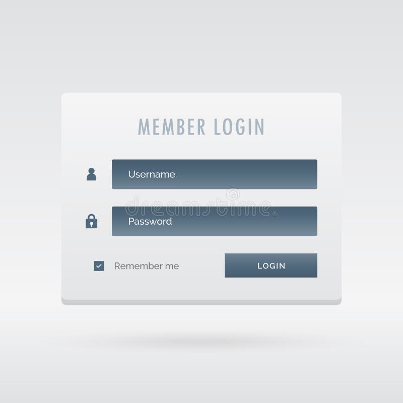 Elegant UI Login Form Design on Blurred Background Stock Vector ... Elegant UI Login Form Design on Blurred Background Stock Vector ...