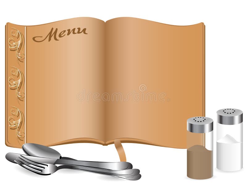 Elegant menu stock vector. Illustration of dinner, fork - 28503377