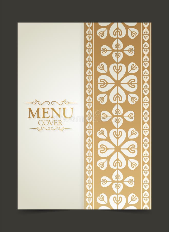 Elegant Menu Cover Design Template Stock Illustration - Illustration of ...