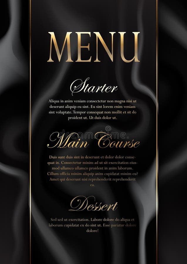 Elegant Marble Texture Menu Design Stock Vector - Illustration of ...