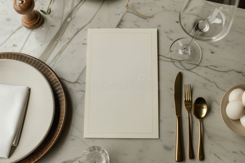 Elegant Menu Design for High-End Restaurant with Minimalist Layout and ...
