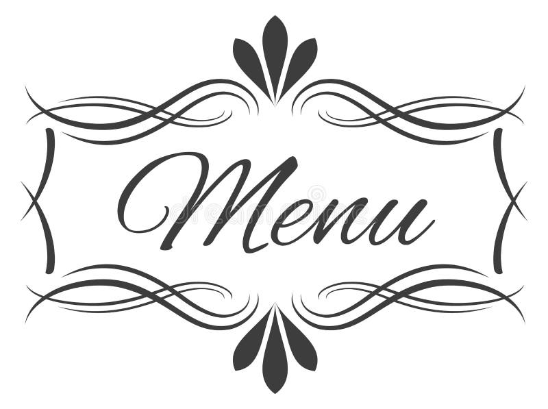 Elegant Menu Header. Decorative Vintage Classic Element Stock Vector ...