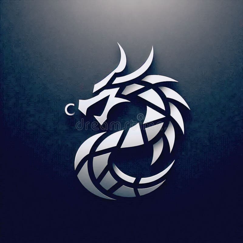 Elegant Metallic Dragon Logo Design Stock Image - Image of logo, dragon ...