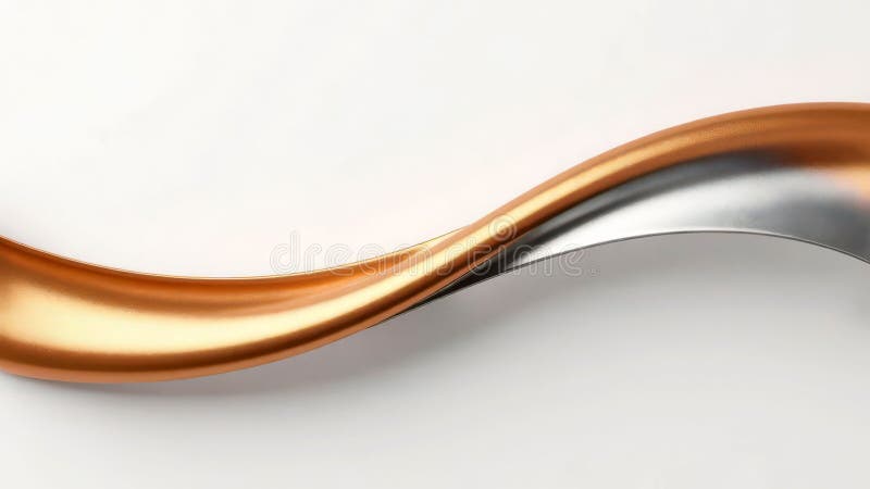 Elegant Metallic Infinity Loop with Bronze and Silver Curves Stock ...