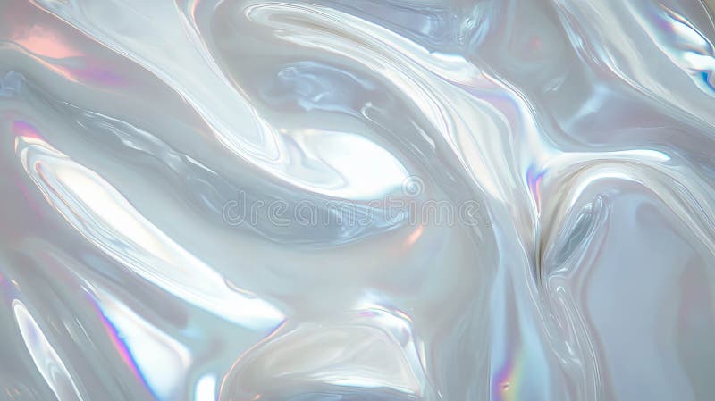 Elegant Metallic Platinum Wall Texture with Cool White Iridescent ...