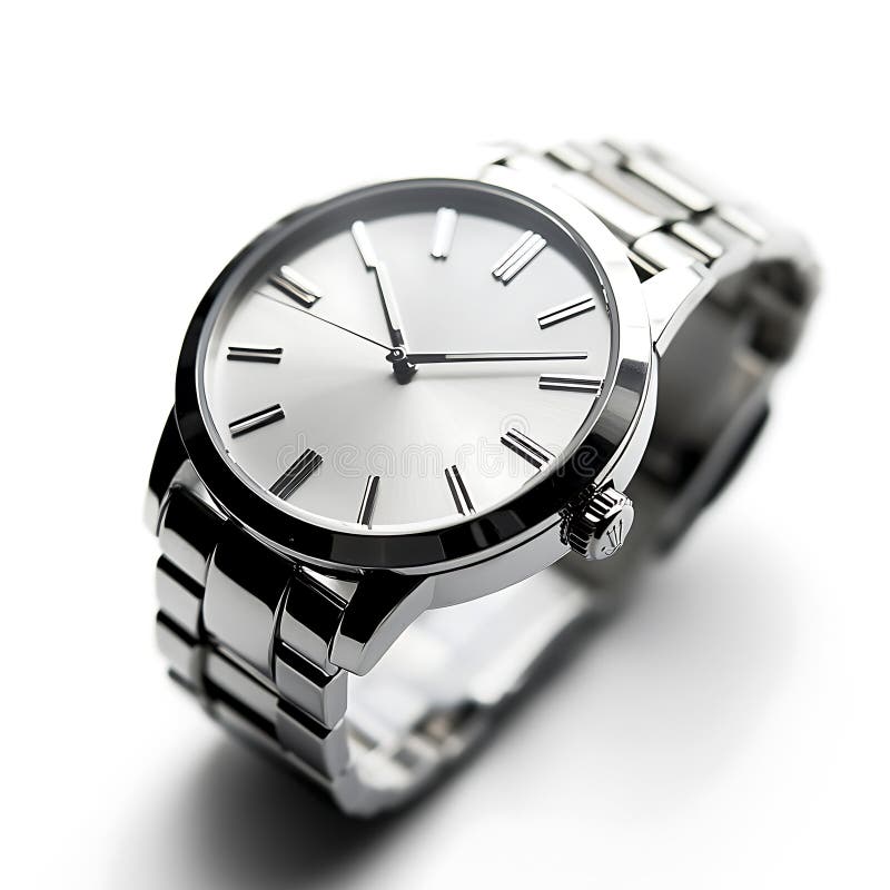 Elegant Metallic Wristwatch Featuring Fine Dial and Hands Design Stock ...