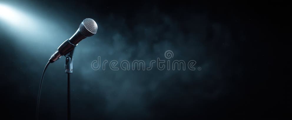 The Elegant Microphone Ready for a Captivating Stage Performance Under ...