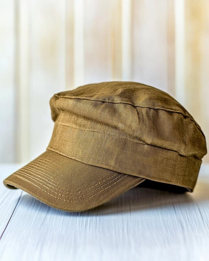 Elegant Military Cap Showcasing Craftsmanship and Minimalism on a ...