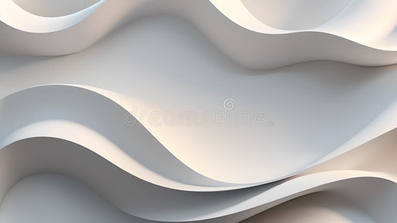 Elegant Minimalist 3D Abstract Background with Smooth Forms in a ...