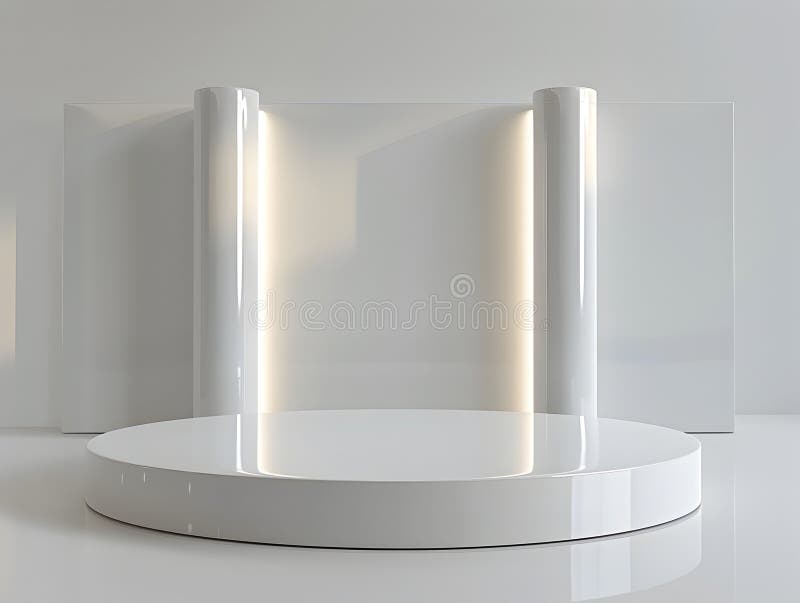 Elegant Minimalist 3D Cylindrical Display Platform for Modern ...