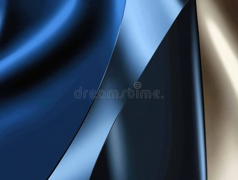 Elegant Minimalist Design with Sleek Metallic Textures in Blue and ...
