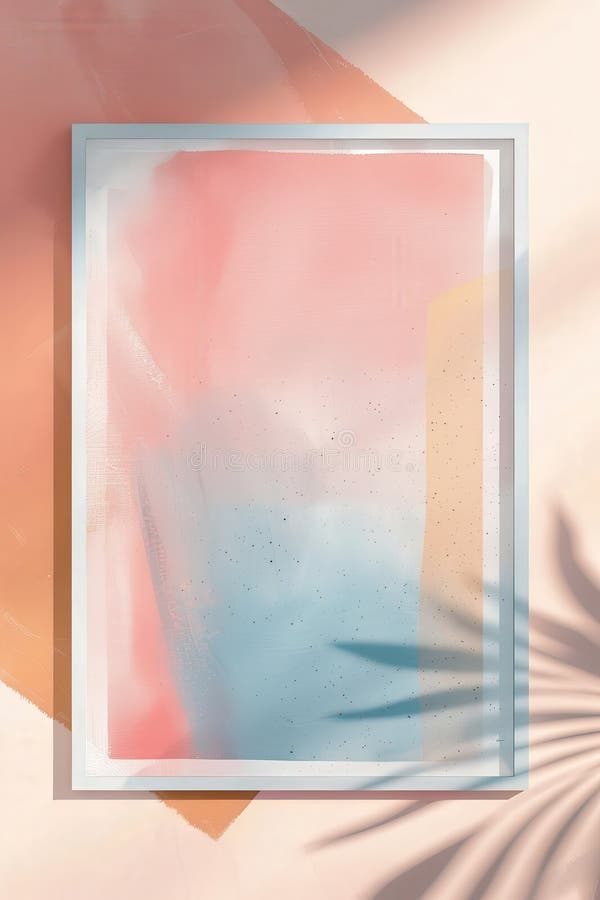 Elegant Minimalist Frame with Doodle Patterns on Pastel Background for ...