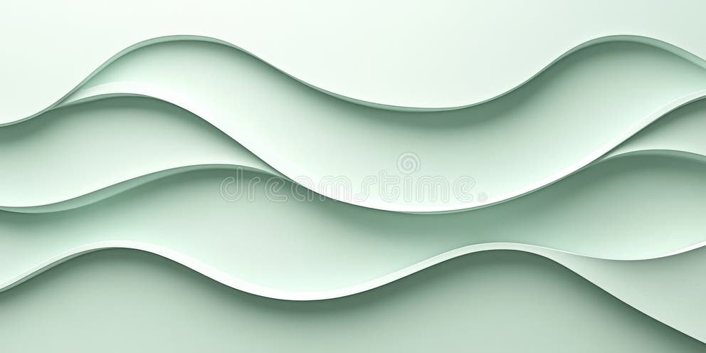 Elegant Minimalist Mint Green 3D Low Profile Wave Texture Pattern ...