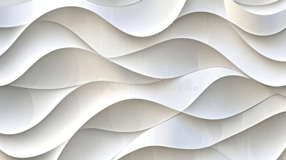 Elegant Minimalist Monochromatic White Wave Texture Pattern Background ...