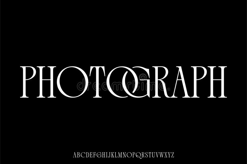 Elegant Minimalist Photograph Alphabet Display Font Vector. Unique ... Elegant Minimalist Photograph Alphabet Display Font Vector. Unique ...