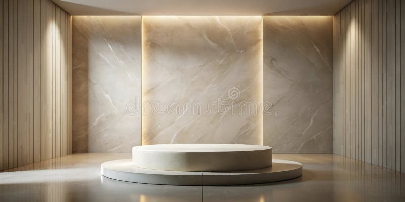 Elegant Minimalist Product Display with Subtle Lighting and Textured ...