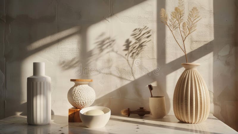 Elegant Minimalist Still Life with Shadows Stock Image - Image of ...
