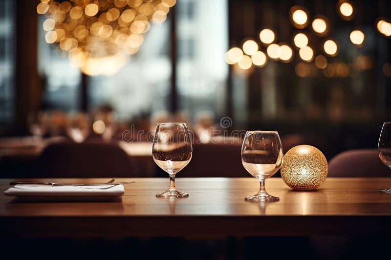 Elegant Minimalist Table Setting in Upscale Restaurant Stock ...