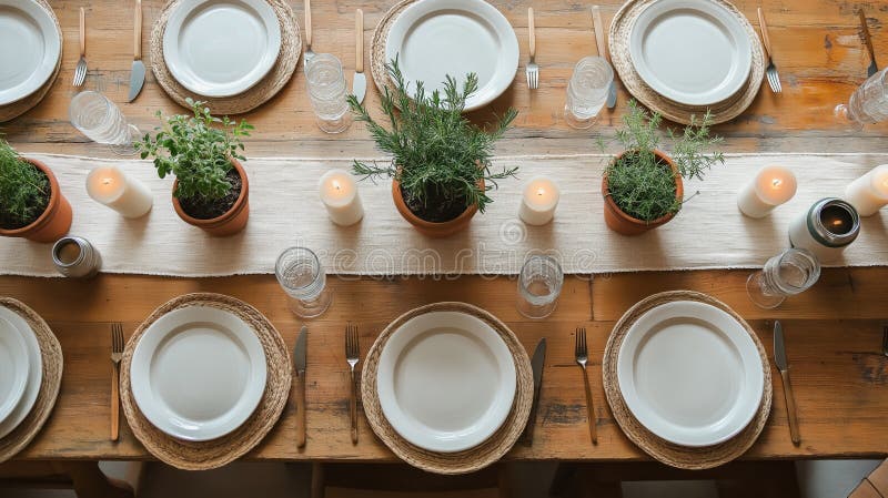 Elegant Minimalist Thanksgiving Dinner Setup with Eco-friendly ...