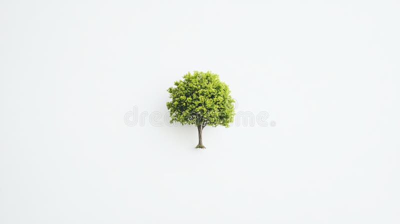 Elegant Minimalist Tree on White Background Showcasing Natural ...