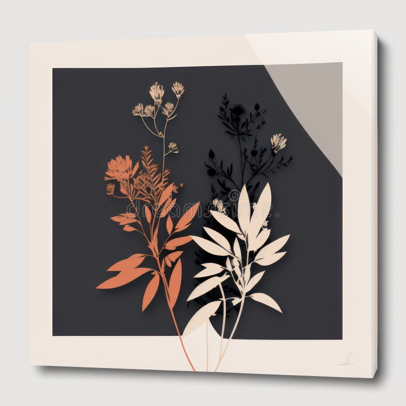 Elegant Minimalistic Floral Design for Invitations and Posters. Stock ...