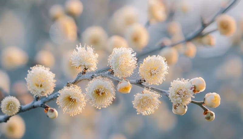 Elegant Minimalistic Spring Abstract Background in Soothing White Tones ...