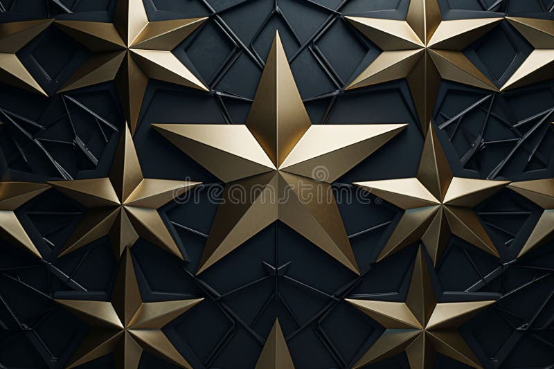 Elegant and Minimalistic Star Pattern in Etallic Stock Illustration ...