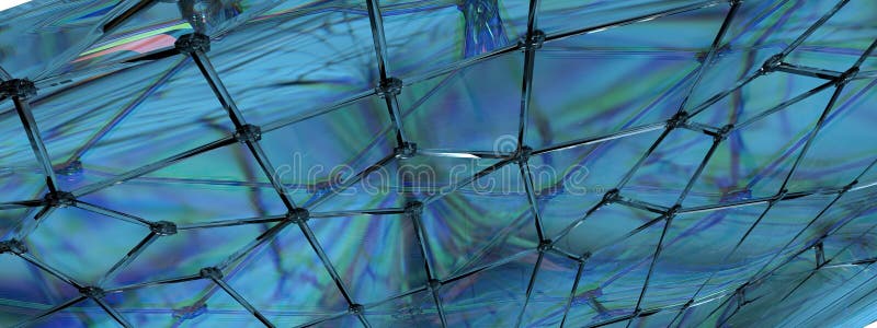 Elegant and Modern 3D Rendering Abstract Background of Blue Mesh Cool ...