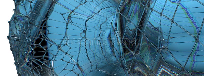 Elegant and Modern 3D Rendering Abstract Background of Blue Mesh ...