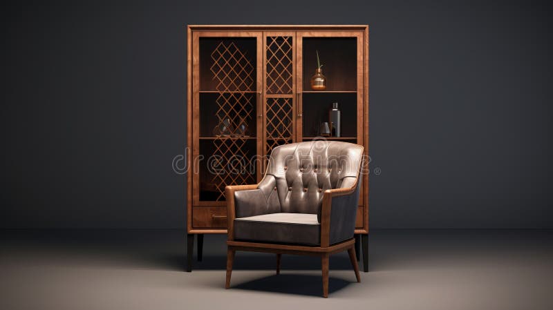 Elegant Modern Bedroom Cabinet, Dining Table, and Chair 3d Model Stock ...