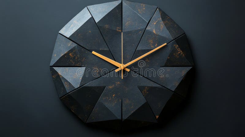 Elegant Modern Clock with Geometric Design on a Simple Surface Stock ...