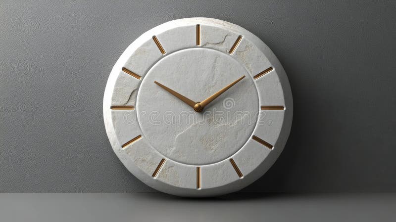 Elegant Modern Clock with Geometric Design on a Simple Surface Stock ...