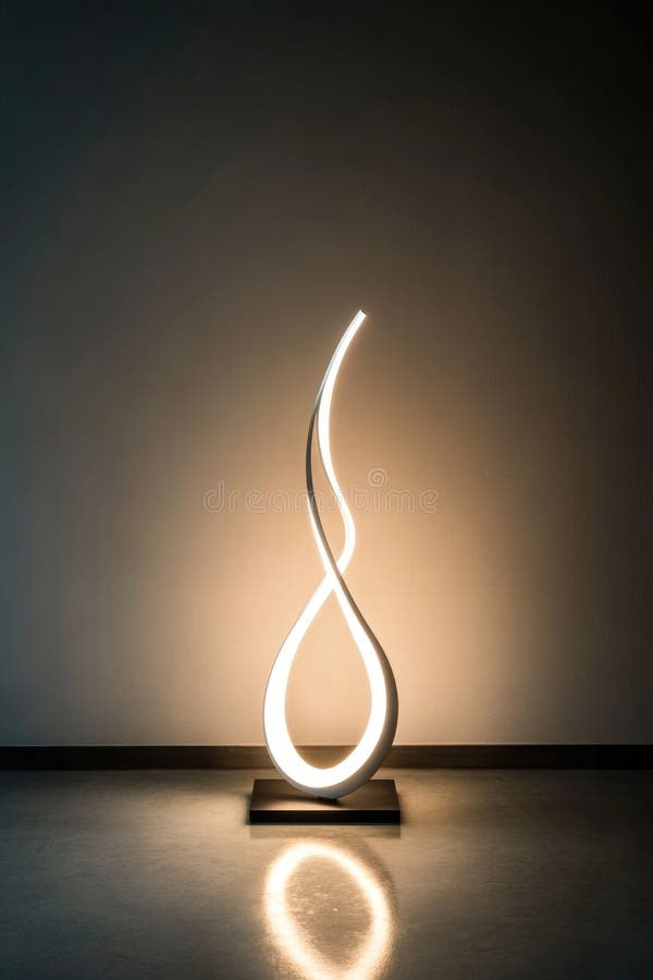 Elegant Modern Curved Led Floor Lamp with Soft Ambient Lighting in ...