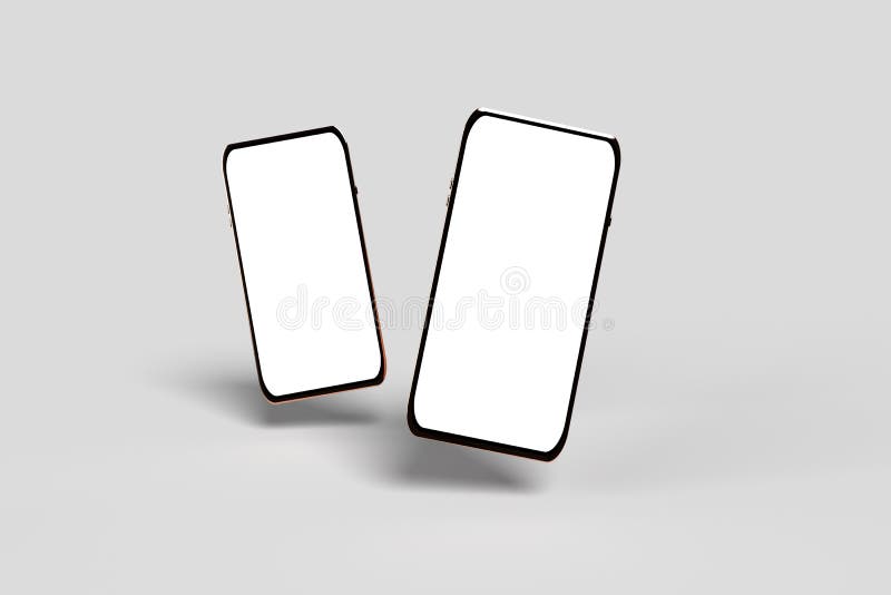 Elegant and Modern 3D Illustration Smartphone Mockup. Cellphone Display ...