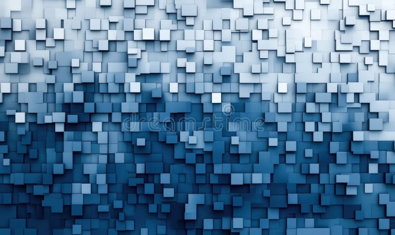 An Elegant, Modern 3D Rendering of Blue Gradient Squares Creates a ...