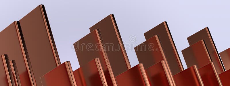 Elegant and Modern 3D Rendering Image Background of Copper Randomly ...