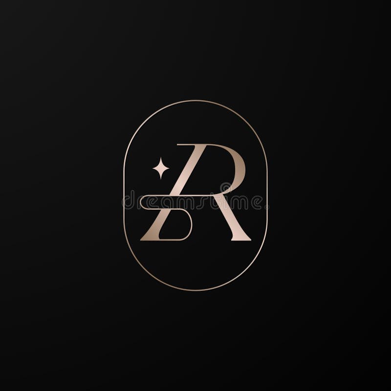 Elegant Modern Gold AR or RA Letter Logo Design Stock Vector ...