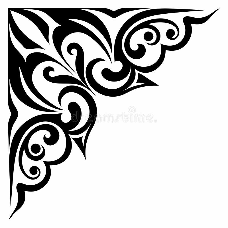 Elegant Modern Graphic Corner Stock Illustration - Illustration of ...